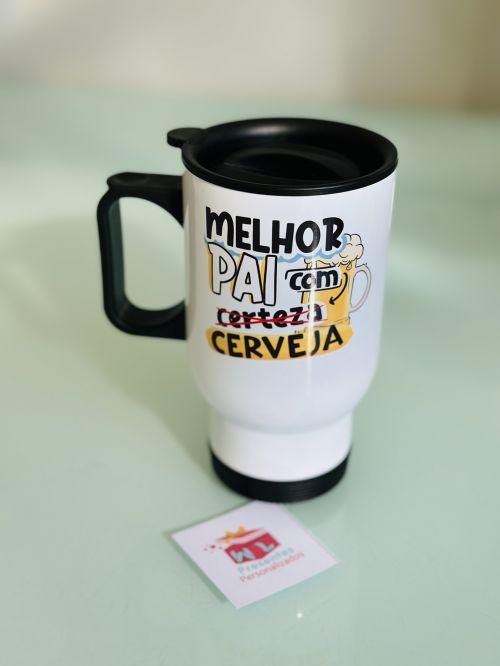 COPO TÉRMICO EM INOX COM TAMPA 475ml WL PRESENTES - a partir de R$85,40