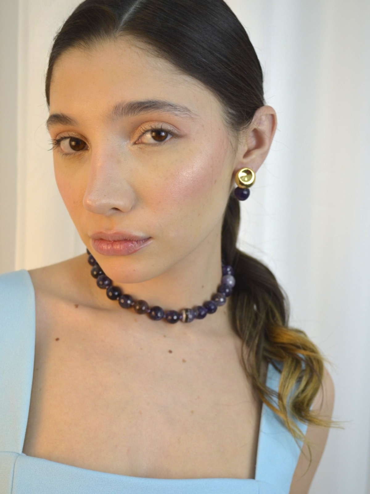 Comprar Colar curto de Ametista - a partir de R$246,05 - Elemento Sutil