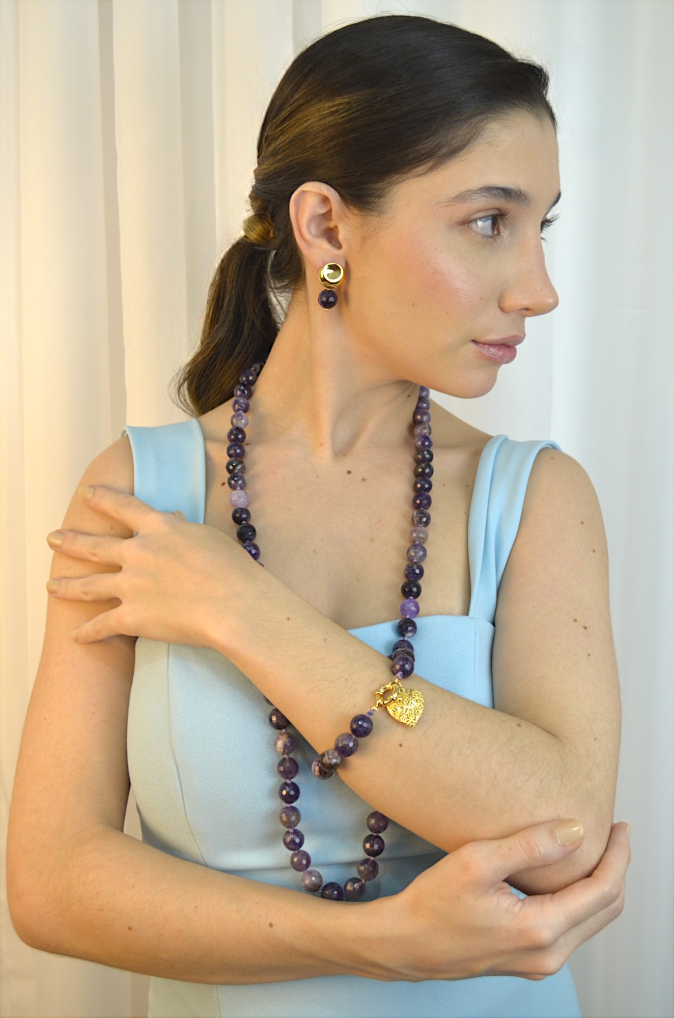 Comprar Colar Longo de Jade Lima - a partir de R$474,05 - Elemento Sutil