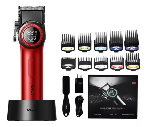 Comprar Máquina de Corte VGR V001 Vermelha Cordless Bivolt - a partir de R$475,29 - Shop Barber ...