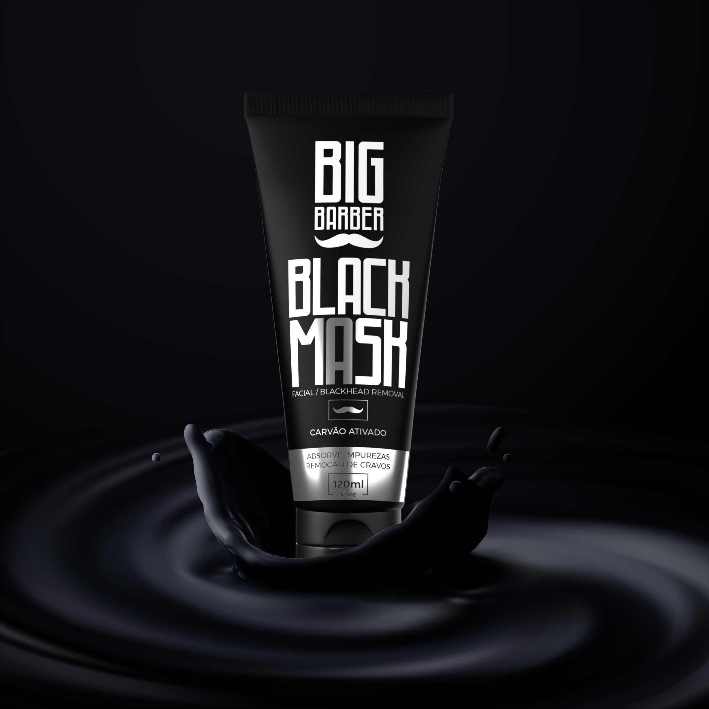 Comprar Máscara Remoção Cravos Big Barber Black Mask 120ml Profissional ...