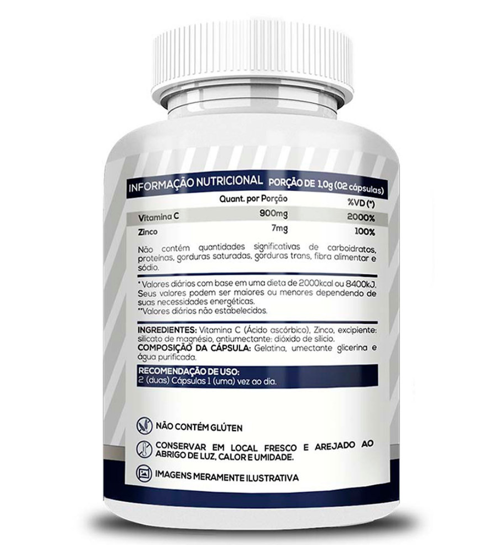 Comprar Vitamina C com Zinco - Bionutri - 120 Cápsulas
