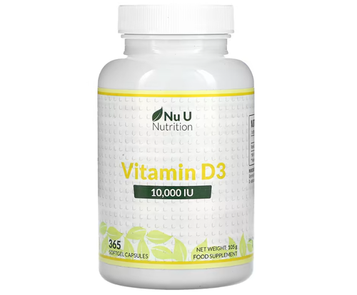Comprar Vitamina D3 - 10000 UI - Nu U Nutrition - 365 Softgels - Tudo ...