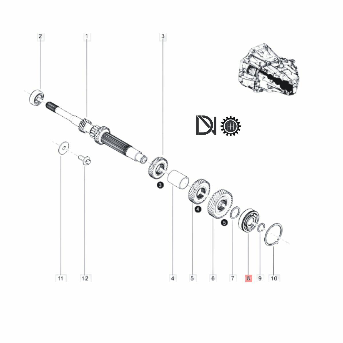 Rolamento Caixa De Câmbio Original Renault Kwid 322753360R