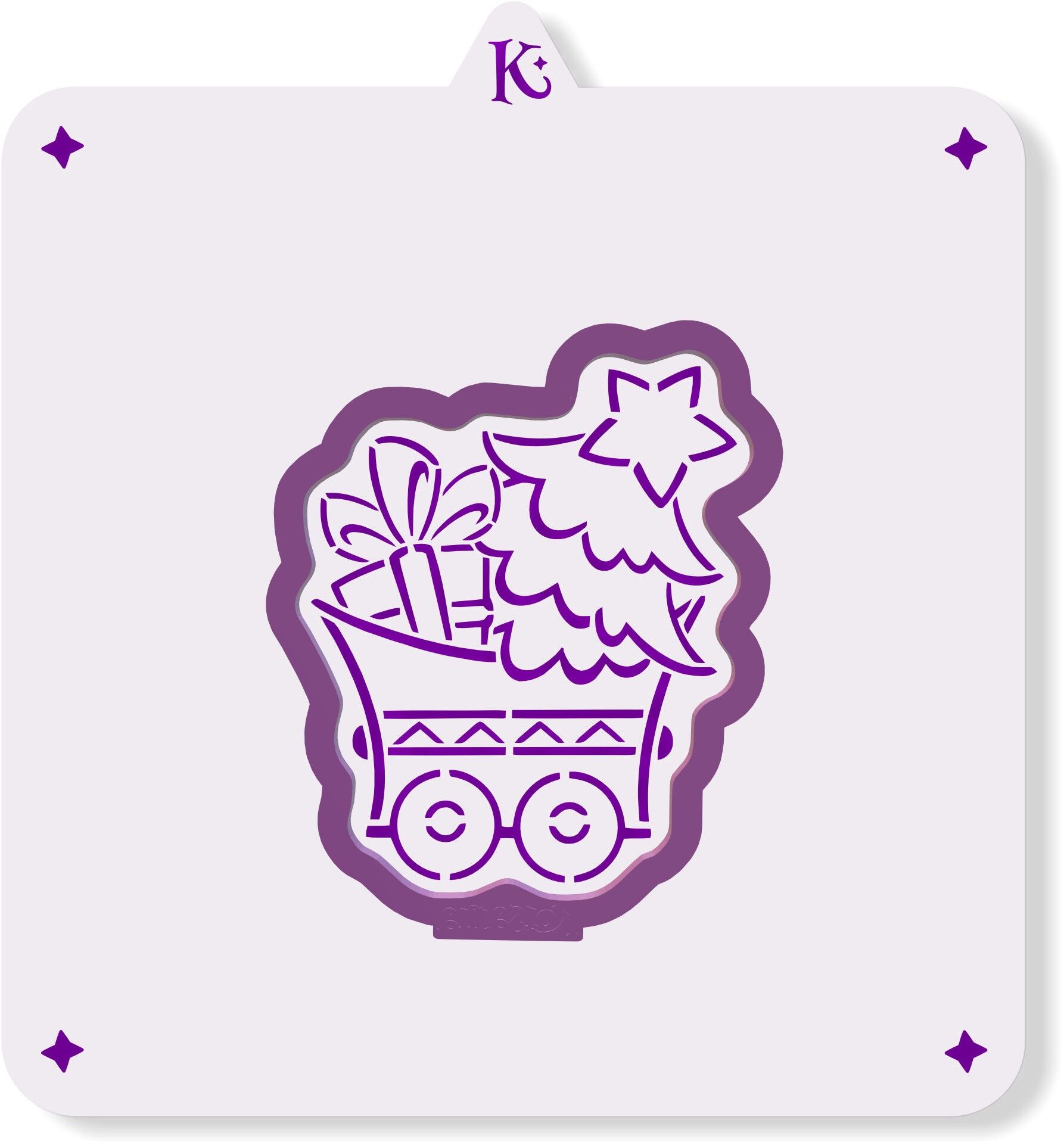 Trenzinho do Papai Noel- Estêncil P/ Biscoitos - Natal - R$99,90