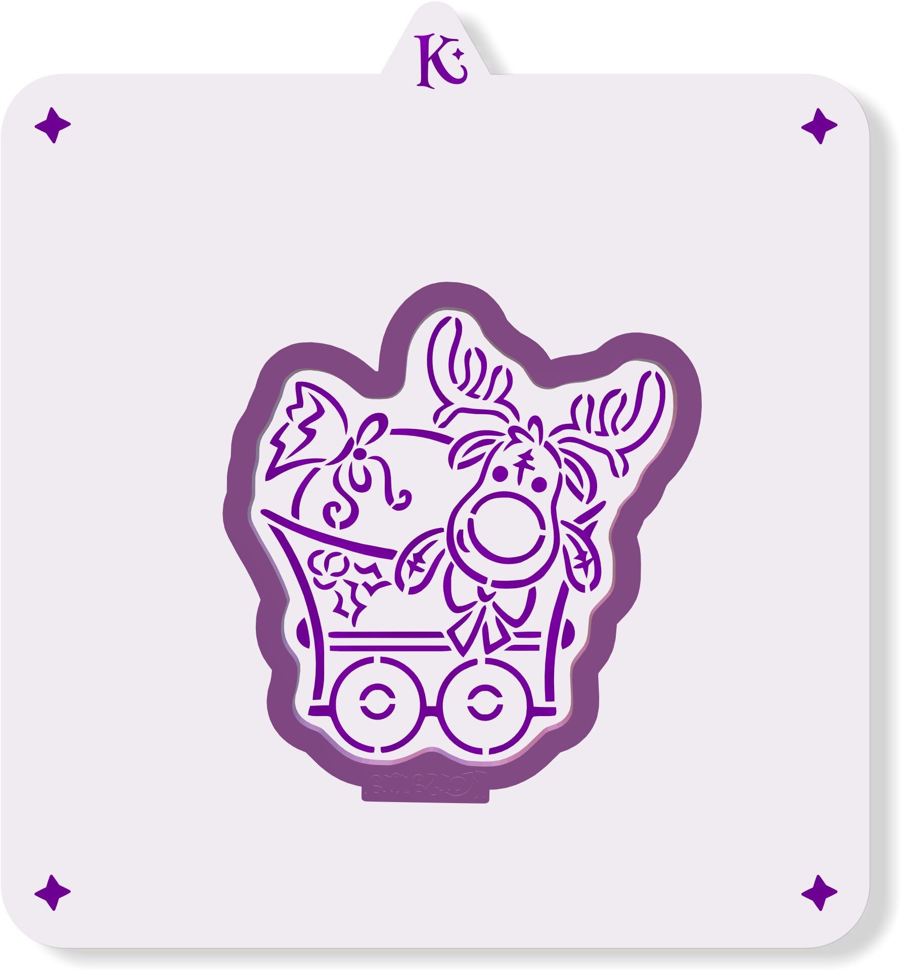 Trenzinho do Papai Noel- Estêncil P/ Biscoitos - Natal - R$99,90