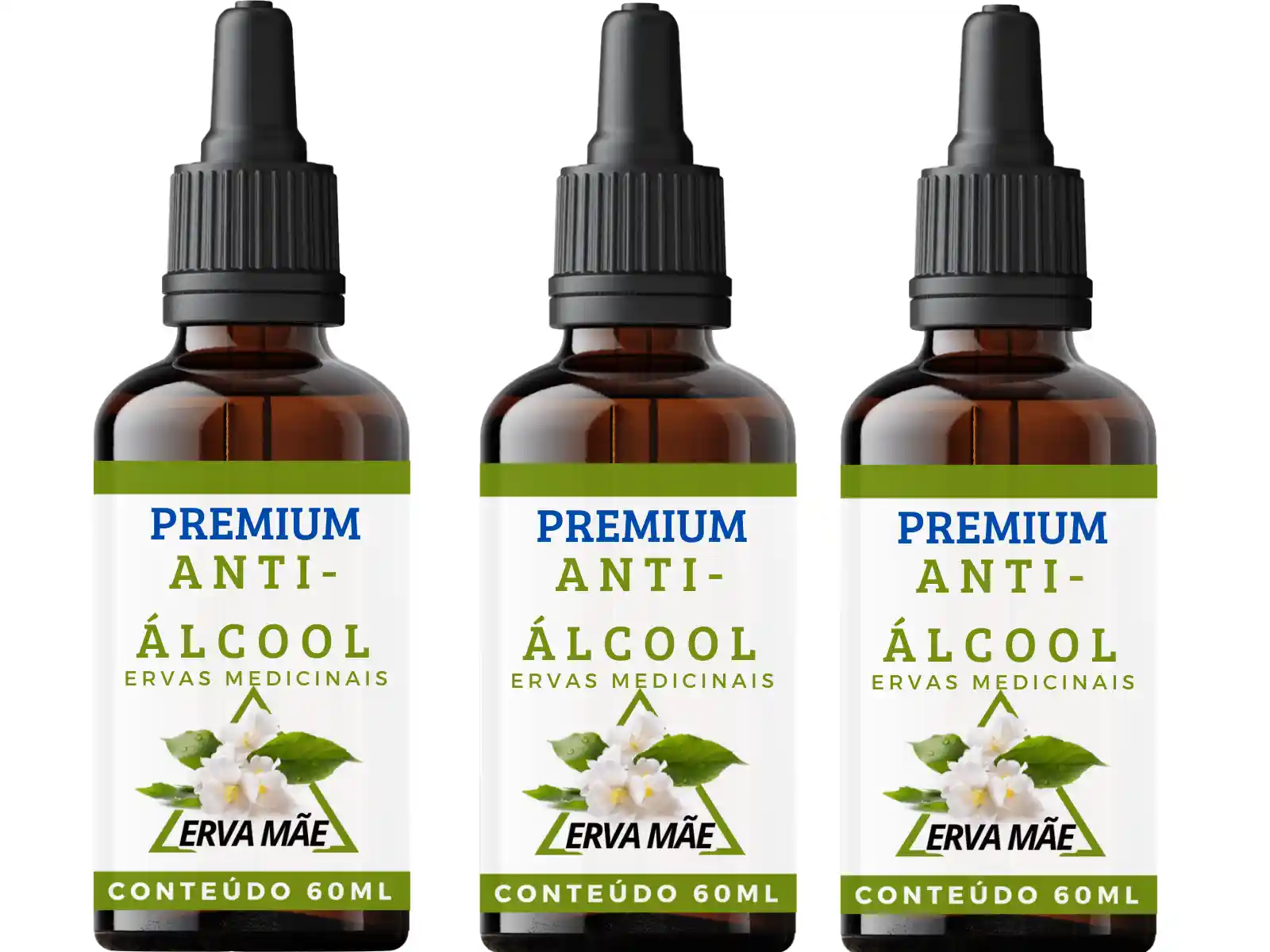 Kit com 3 Antiálcool - Para parar de beber 60ml - a partir de R$76,44