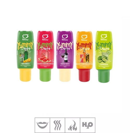 Gel Térmico Beijável Yummy Drinks 15ml - Sexy Fantasy