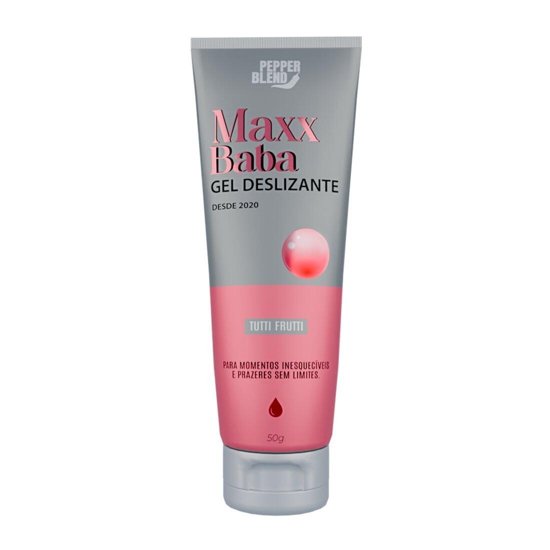 Lubrificante Gel Deslizante Maxx Baba à Base de Água 50g