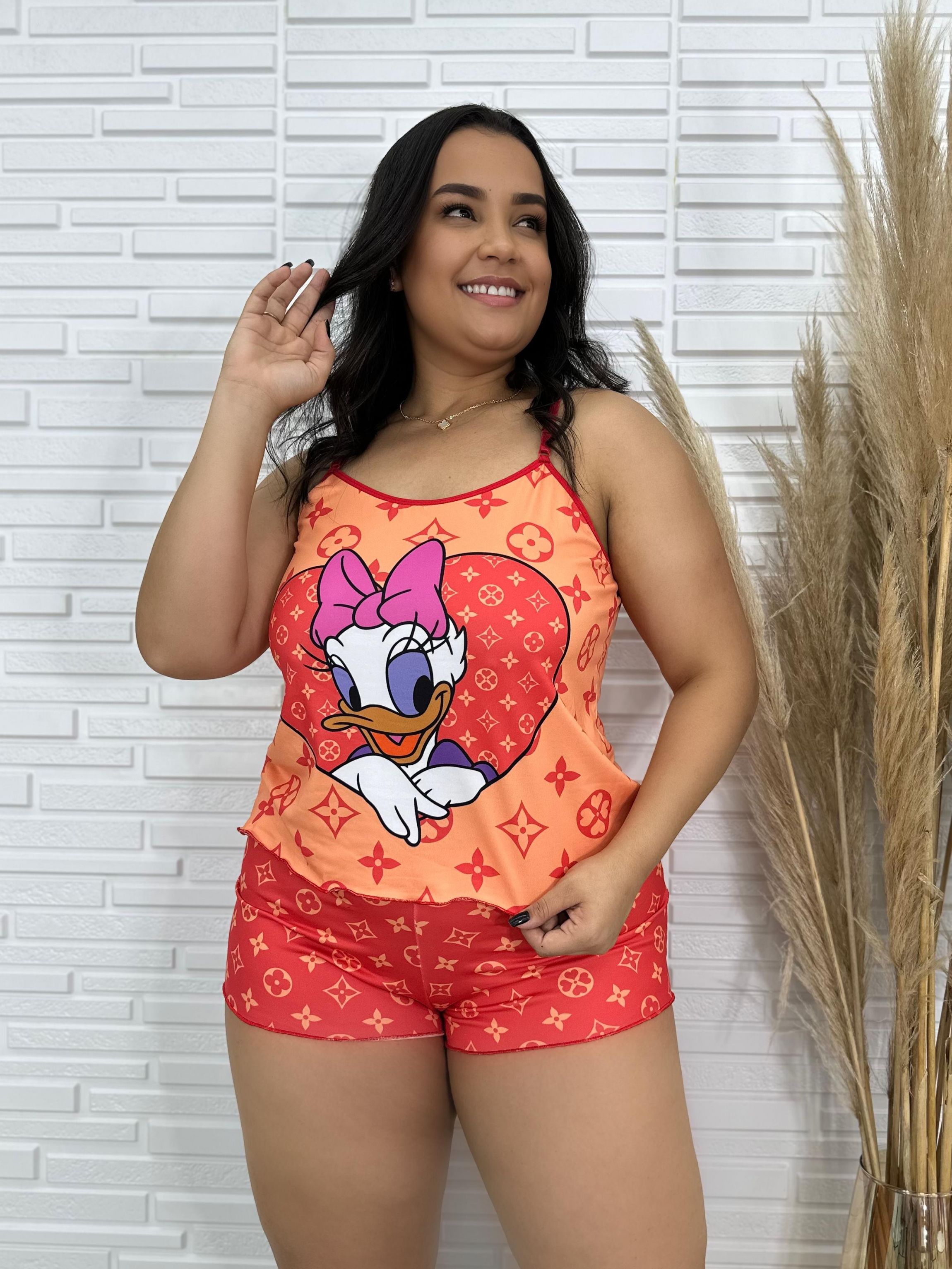 Comprar Short Doll Plus Size Poly - de R$20,61 a R$40,41 - Fernanda Mello Store