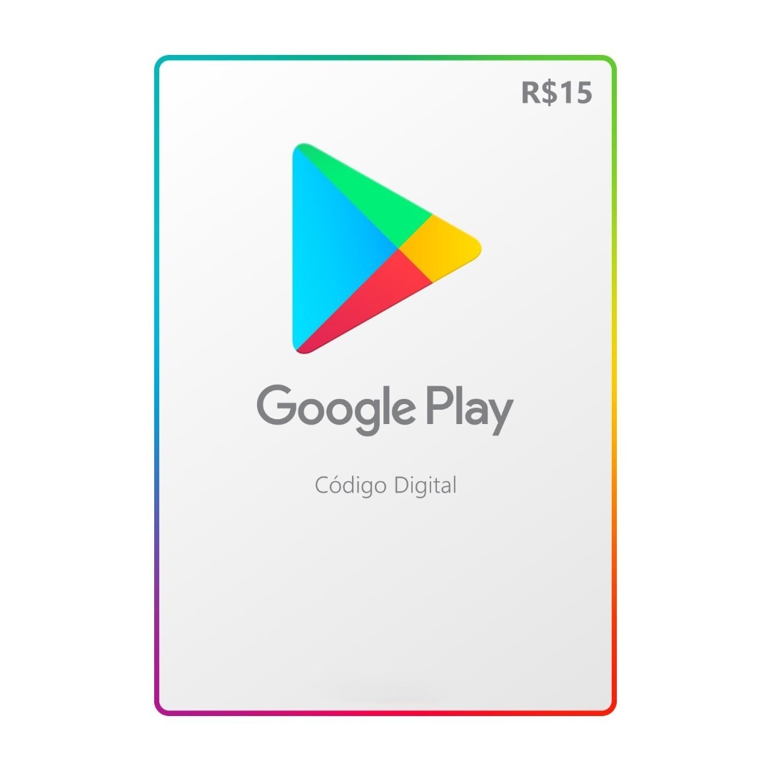 Cartão Google Play R$ 15 Reais - R$14,99