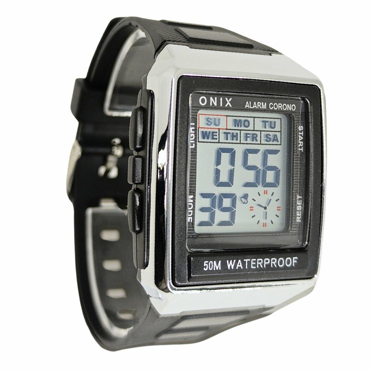 Relógio Masculino Onix Digital IT-1805 Prata e Preto