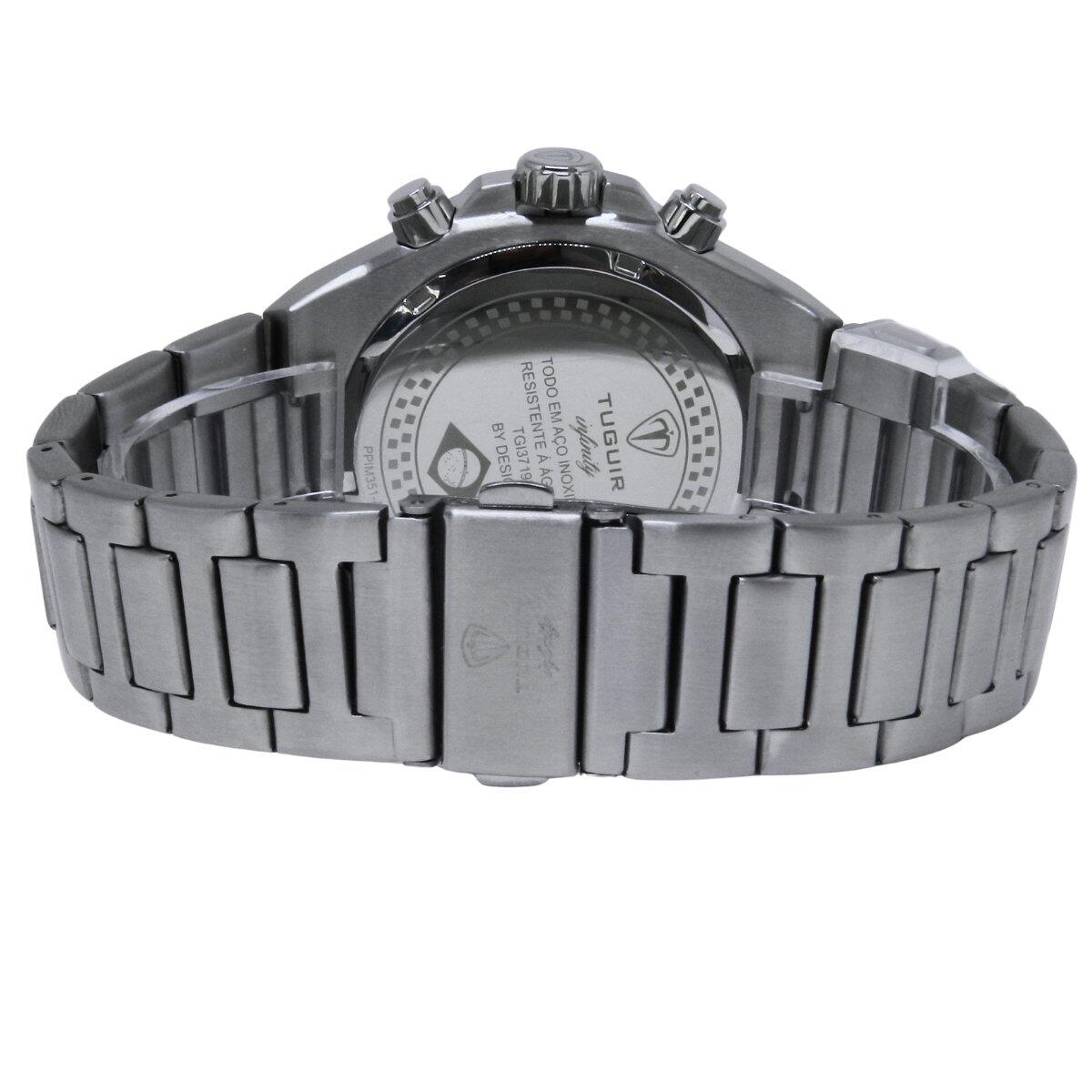 Relógio Cronógrafo Masculino de Aço Tuguir Analógico Infinity GCS-1271 ...