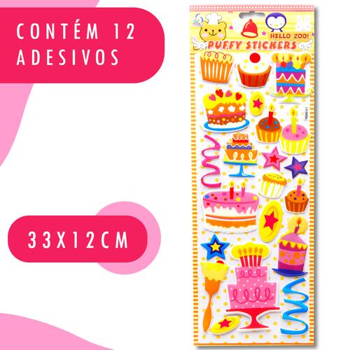 Comprar Cartela Adesivo 3d Bolo - Sticker - Ad101 -Nybc - Loja NYBC