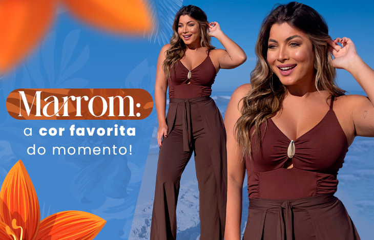 Marrom: a cor favorita do momento na moda Praia verão 2026 - Blog Moda Praia e Moda Fitness ...