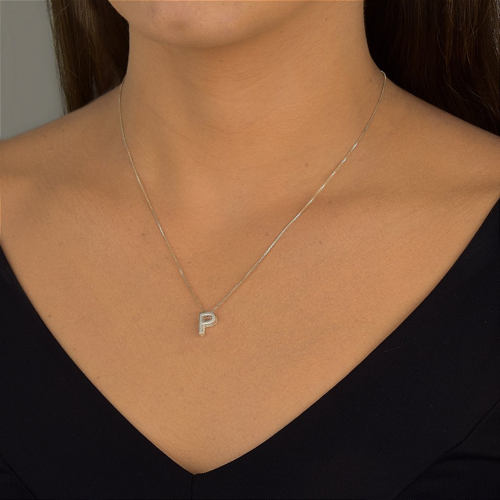 Comprar COLAR DE PRATA INICIAL LISO - Madagi Pratas | Joias em Prata ...