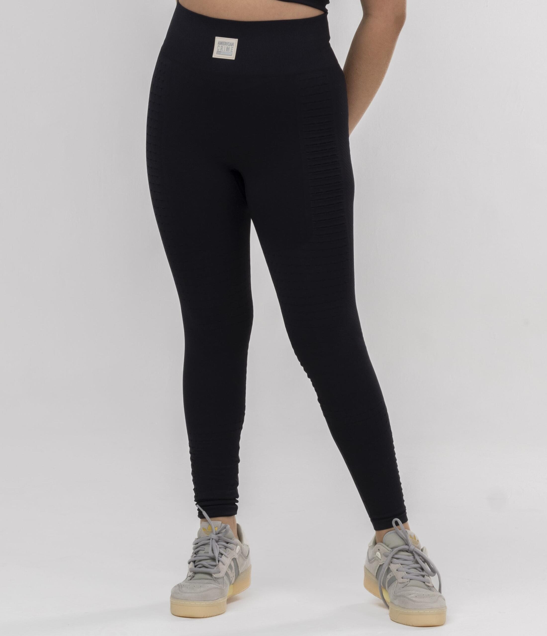 Comprar LEGGING SEAMLESS INFINITE MOTION MIDNIGHT BLACK NUDE LOGO - American crime