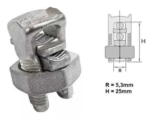 Comprar CONECTOR SIMPLES SPLIT BOLT 16MM PF-16 - PCT C/5 PCS INTELLI ...