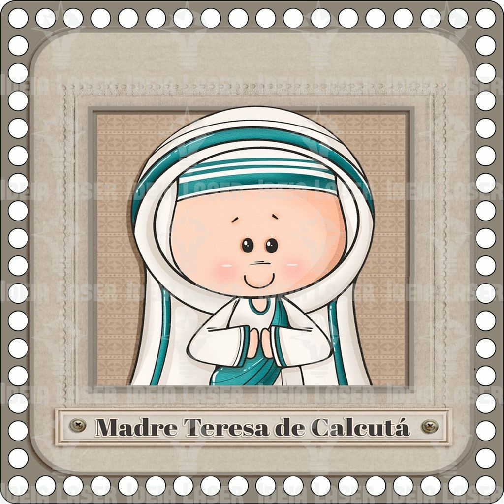 Comprar Base MDF Fio de Malha Crochê Quadrada Santinhos - Madre Teresa ...