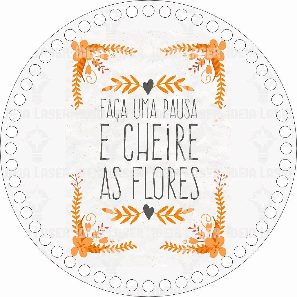 Comprar Base MDF Fio de Malha Crochê Redonda Estampada Faça Uma Pausa e ...