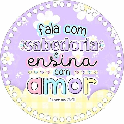 Comprar Base MDF Fio de Malha Crochê Redonda Estampada Fala com ...