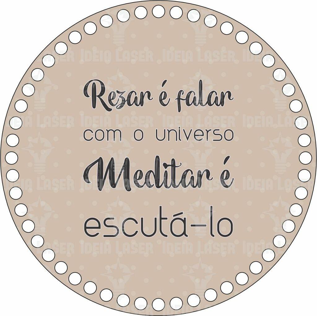 Comprar Base MDF Fio de Malha Crochê Redonda Estampada Rezar é Falar ...