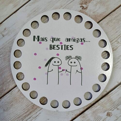 Comprar Base MDF Fio de Malha Crochê Redonda Flork Mais Que Amigas ...