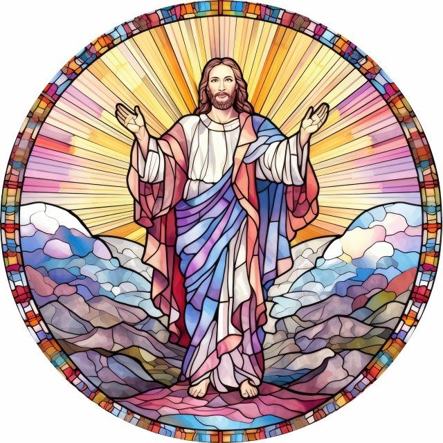 Comprar Jesus Cristo - Arte Estilo Vitral - de R$2,79 a R$36,45 - Ideia ...