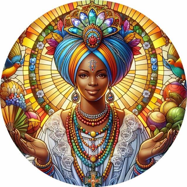 Comprar Maria Baiana - Arte Estilo Vitral - de R$2,94 a R$38,47