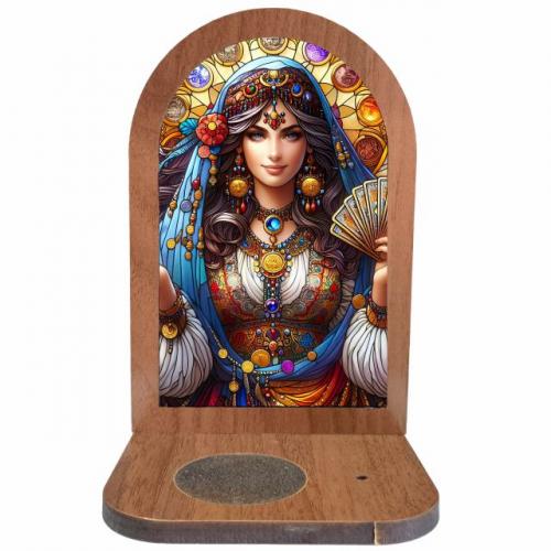 Comprar Altar Congá Cigana Sara em MDF - Arte Estilo Vitral - de R$35 ...