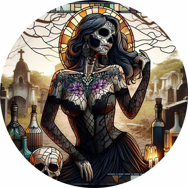 Comprar Maria Caveira - Arte Estilo Vitral - de R$2,94 a R$38,47