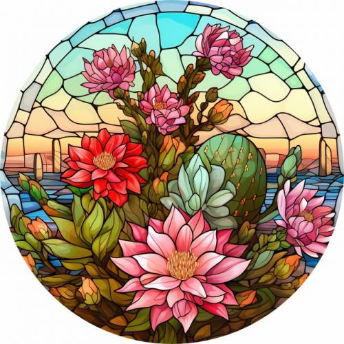 Comprar Cactos Mod2 - Arte Estilo Vitral - de R$2,79 a R$36,45 - Ideia ...