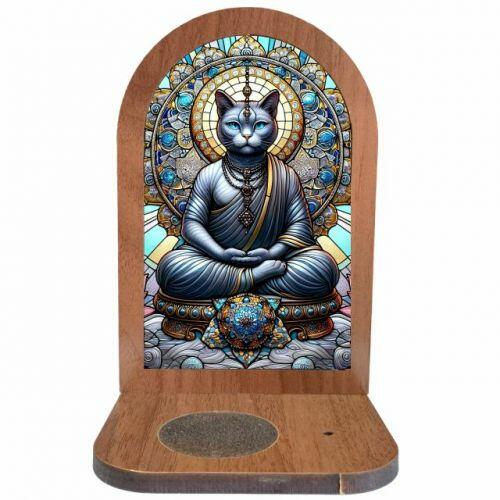 Comprar Altar Gato Buda em MDF - Arte Estilo Vitral - de R$35,10 a R$58 ...