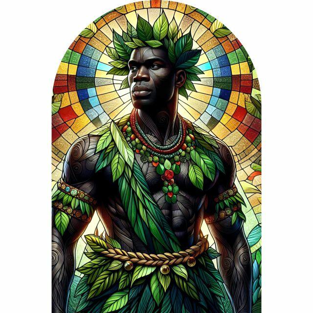 Comprar Altar Congá Ossanha em MDF - Arte Estilo Vitral - de R$35,10 a ...