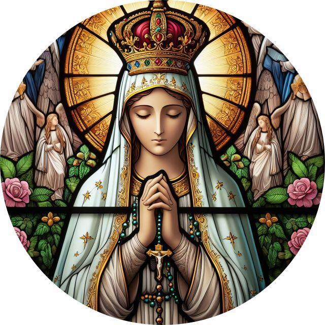 Comprar Mandala Nossa Senhora de Fátima - Arte Estilo Vitral - de R$2 ...