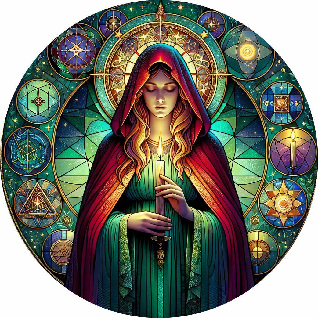 Comprar Mandala Maria Madalena - Arte Estilo Vitral - de R$2,94 a R$37,90