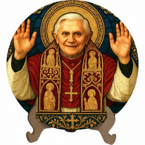 Comprar Mandala Papa Bento XVI - Arte Estilo Vitral - de R$2,79 a R$35 ...