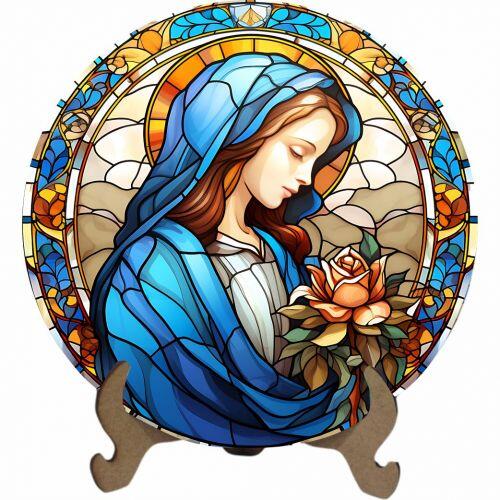 Comprar Mandala Virgem Maria - Arte Estilo Vitral - de R$2,94 a R$37,90
