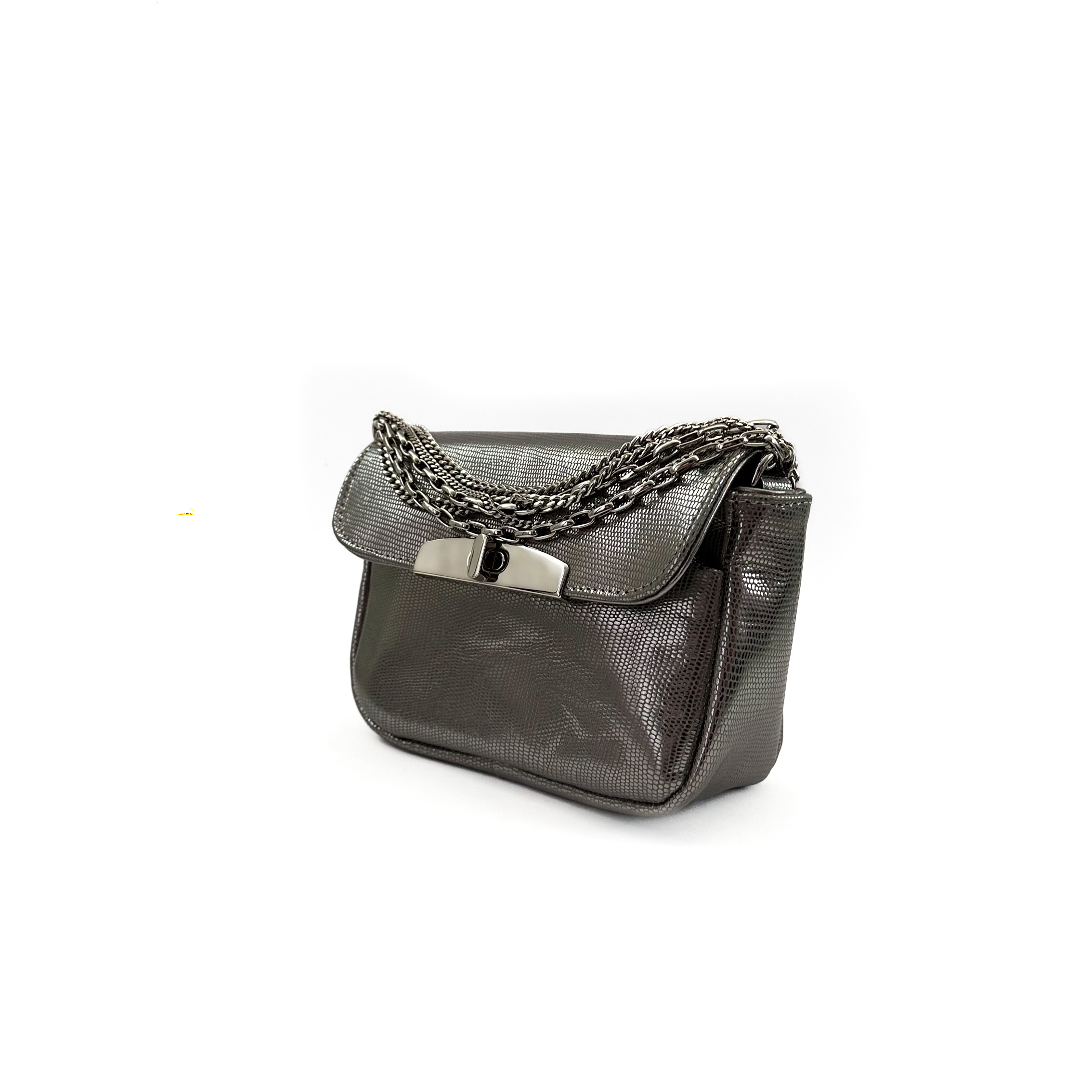 Comprar Bolsa Eiffel couro legítimo prateada - a partir de R$1.566,55 - {E} PORTARE