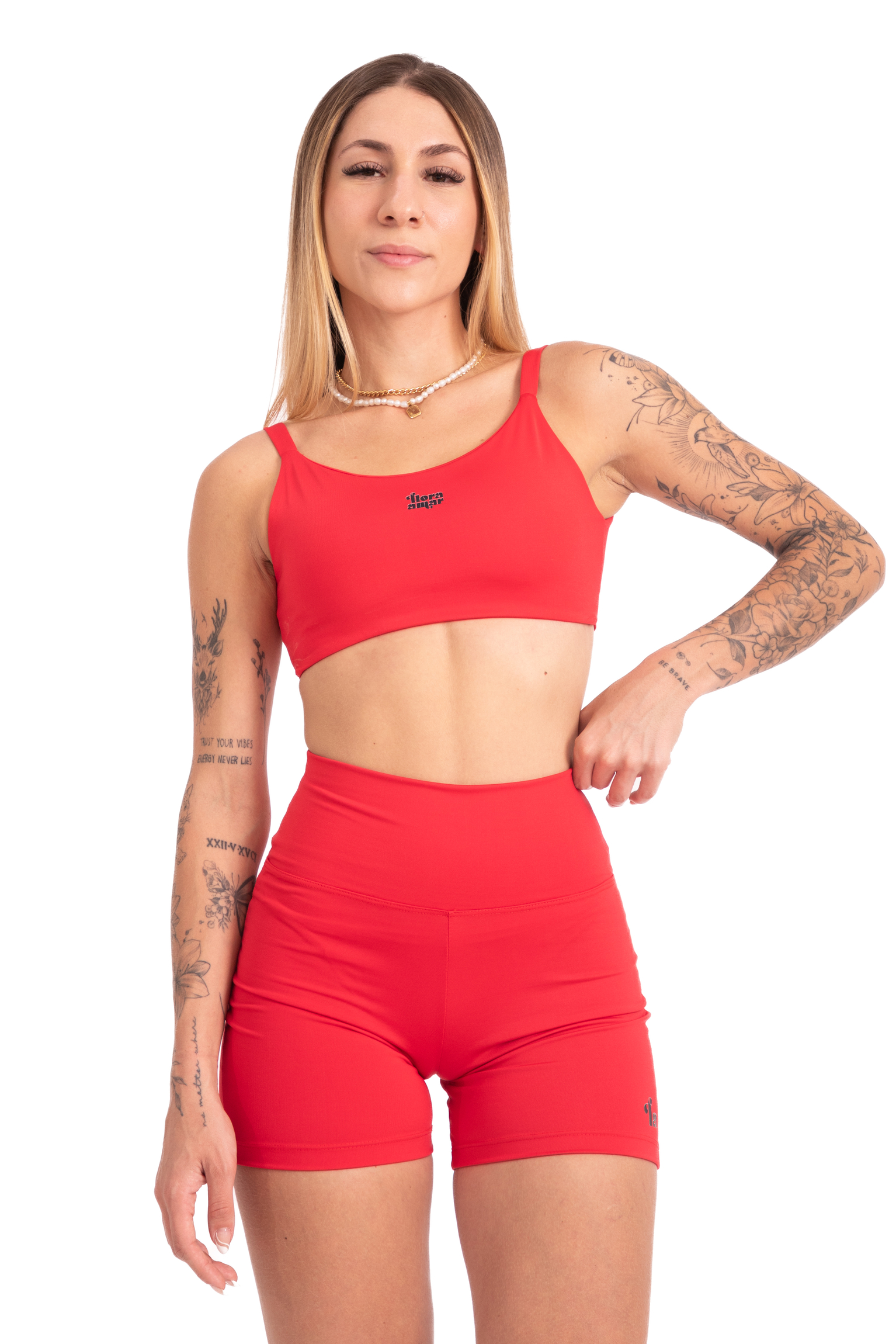 Comprar Short Forrado Vermelho - Flora Amar