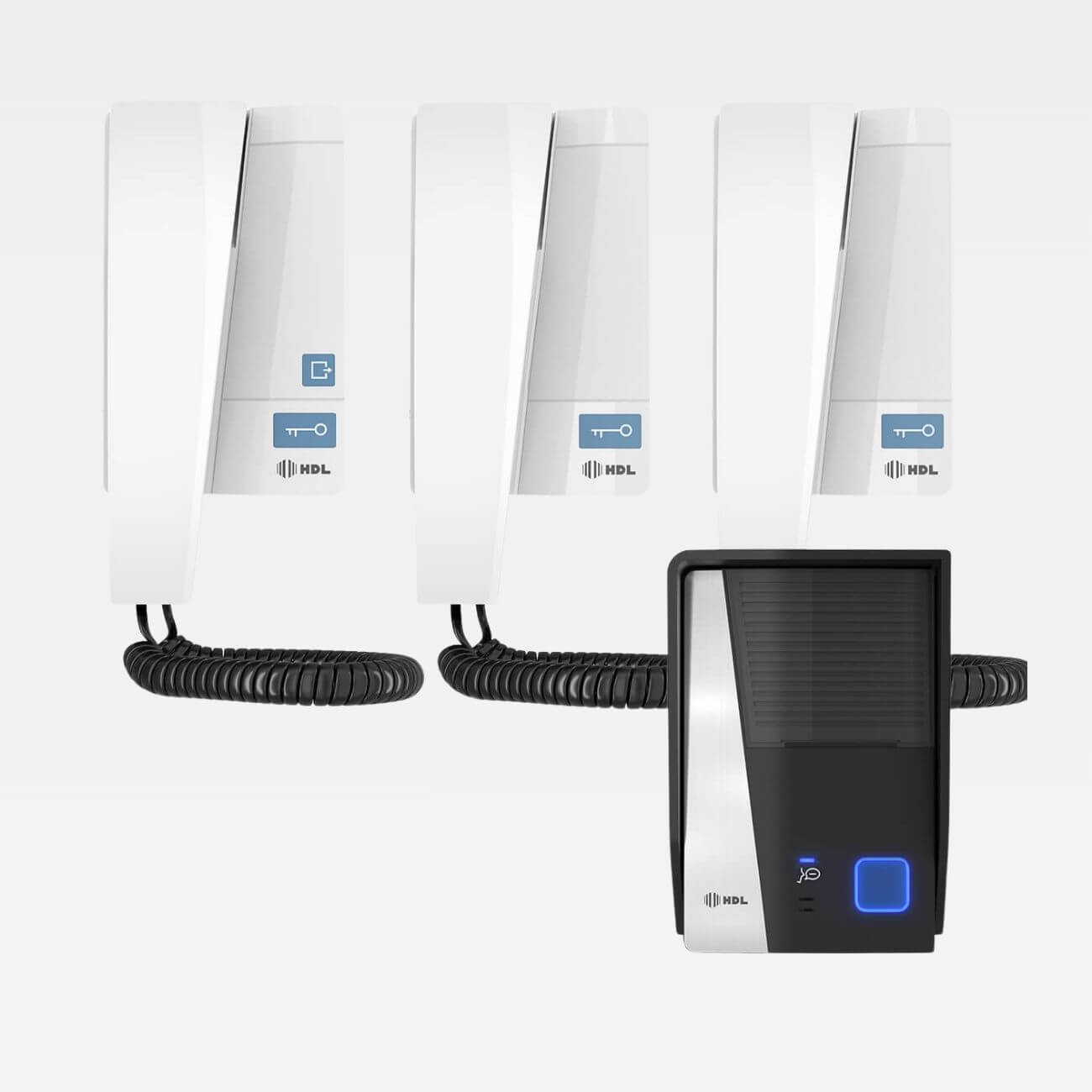 Kit Interfone Residencial HDL Advance 3 Pontos LED Azul - a partir de R ...