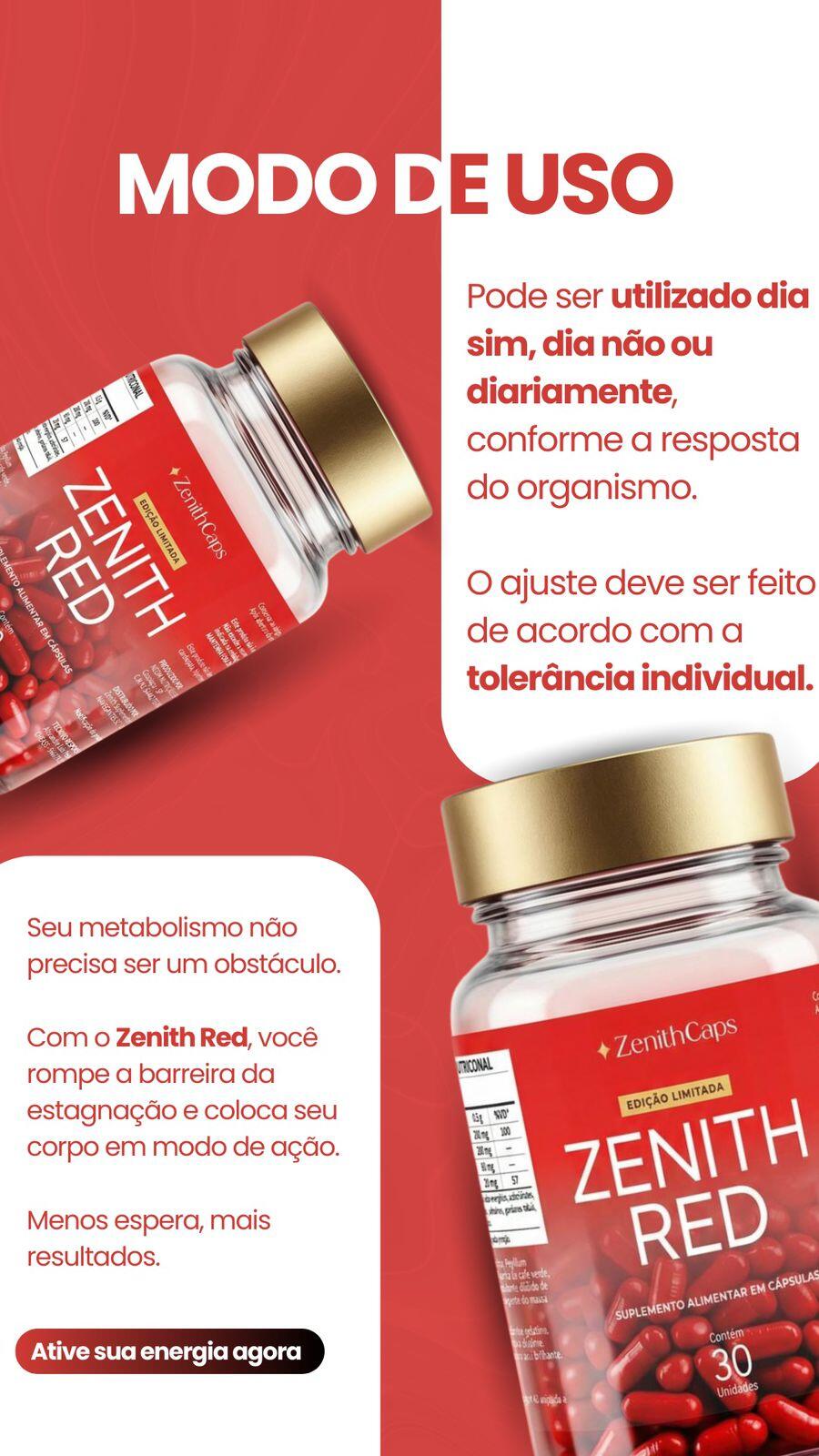 Comprar ZENITH RED - Emagrecedor Ultra Potente - R$259,00