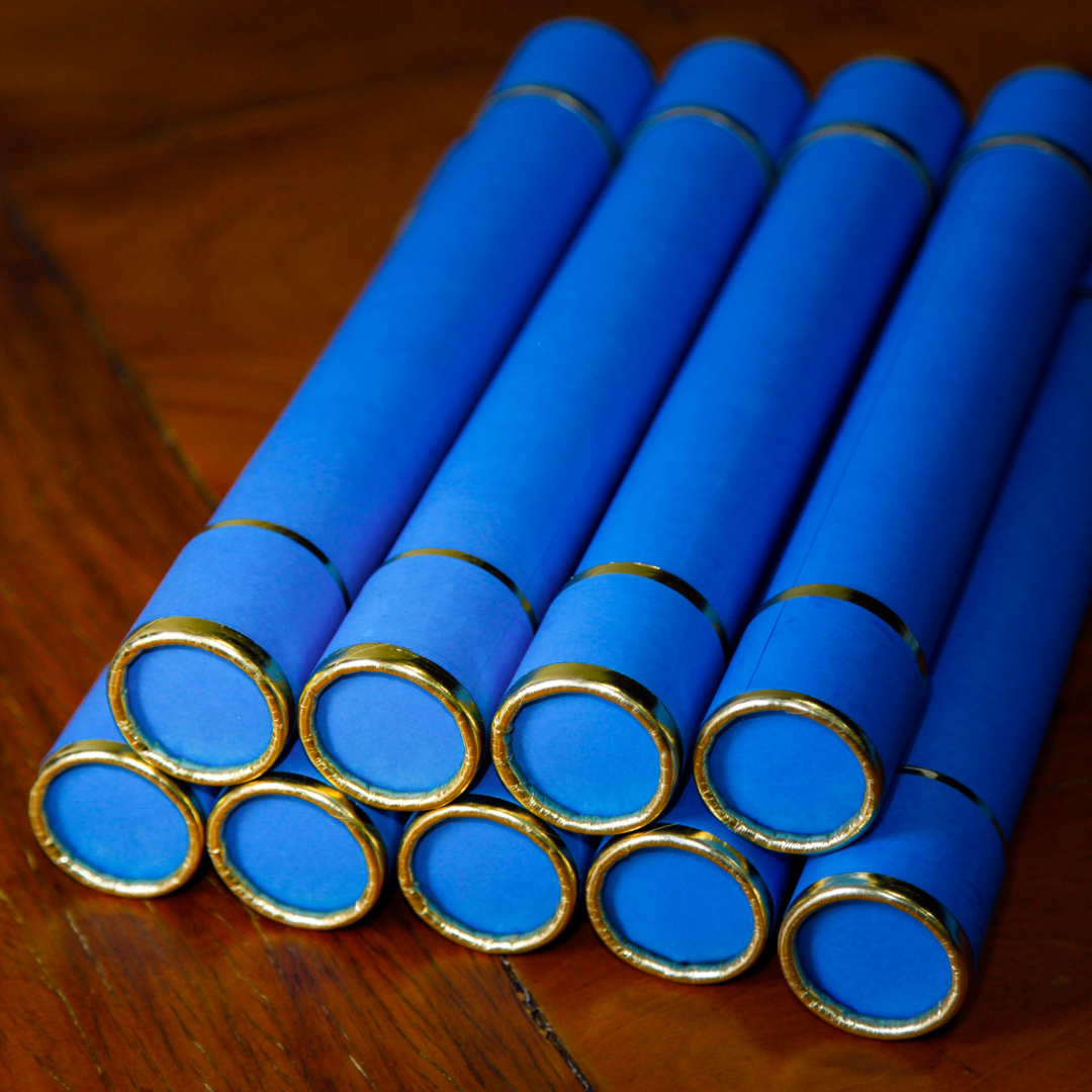 Comprar Capelo + Canudo de Formatura Azul Royal - Kit 28 Unidades ...