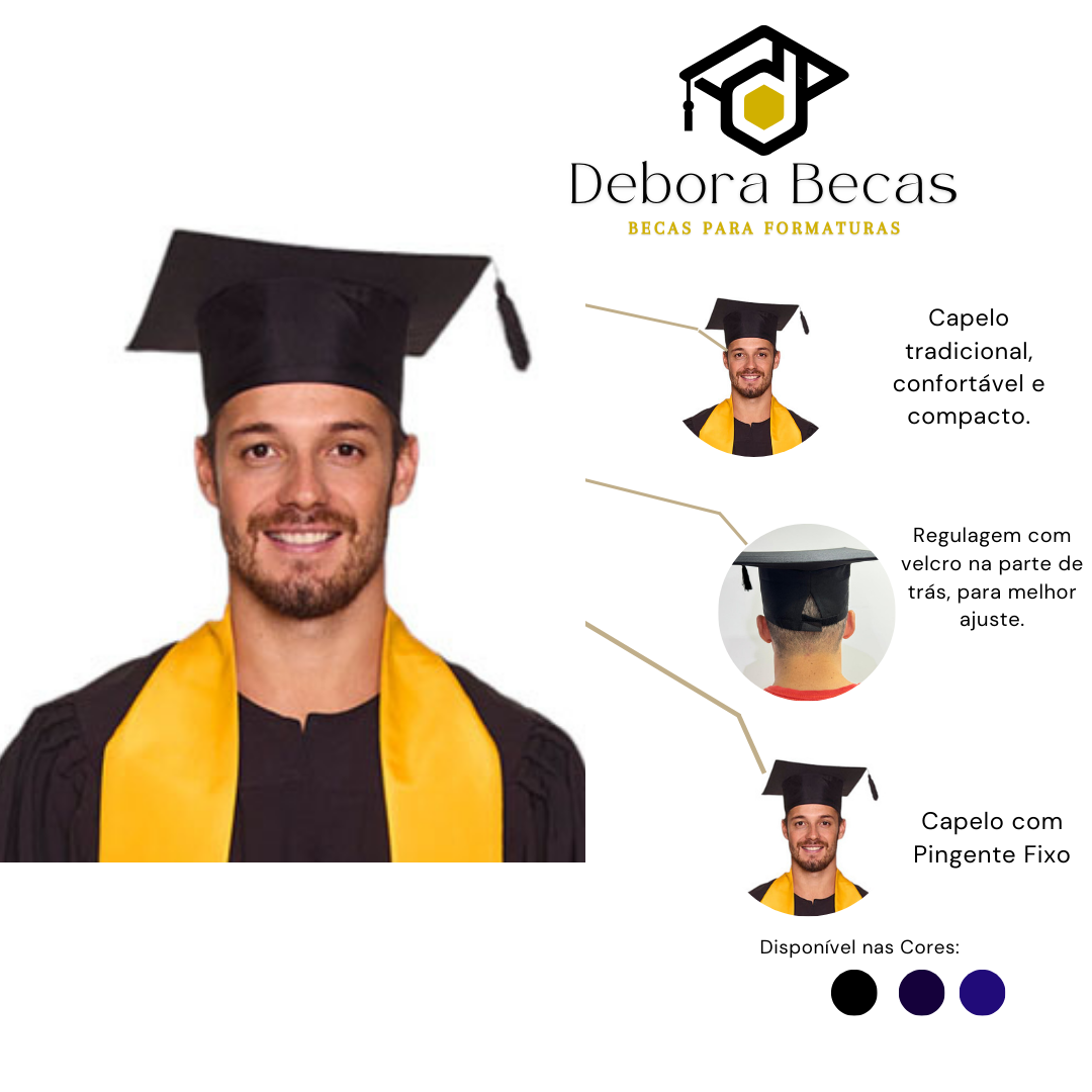 Comprar Capelo de Formatura Kit 100 - Debora becas