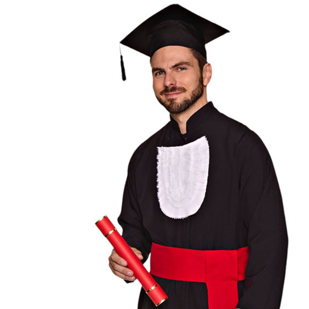 Comprar Capelo + Canudo de Formatura Vermelho - Kit - a partir de R$36,57