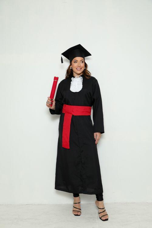 Comprar Beca de Formatura Tradicional faixa vermelha - a partir de R$139,12