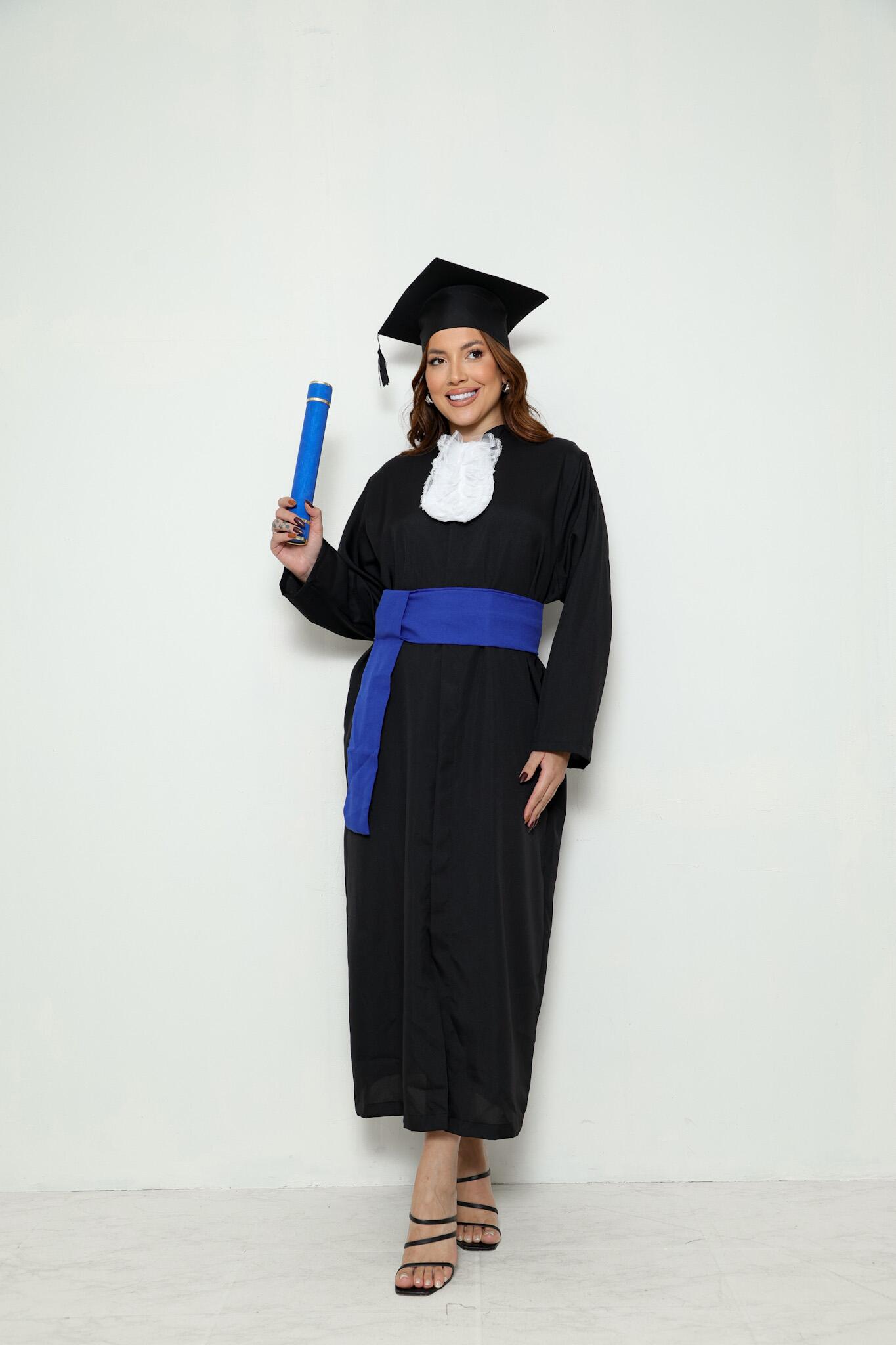 Comprar Beca de Formatura Tradicional faixa azul - a partir de R$124,08