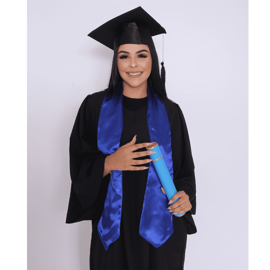 Comprar Beca de Formatura Americana Faixa Azul - a partir de R$140,06 ...