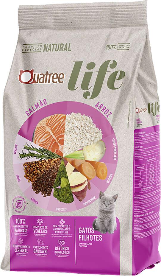 Ração Quatree Life Premium Especial Gatos Filhotes Sabor Salmão e Arroz ...