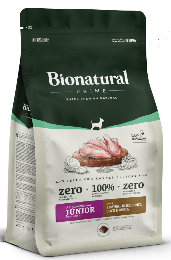 Ração Bionatural Prime para Cães Filhotes de Raças Pequenas Junior ...